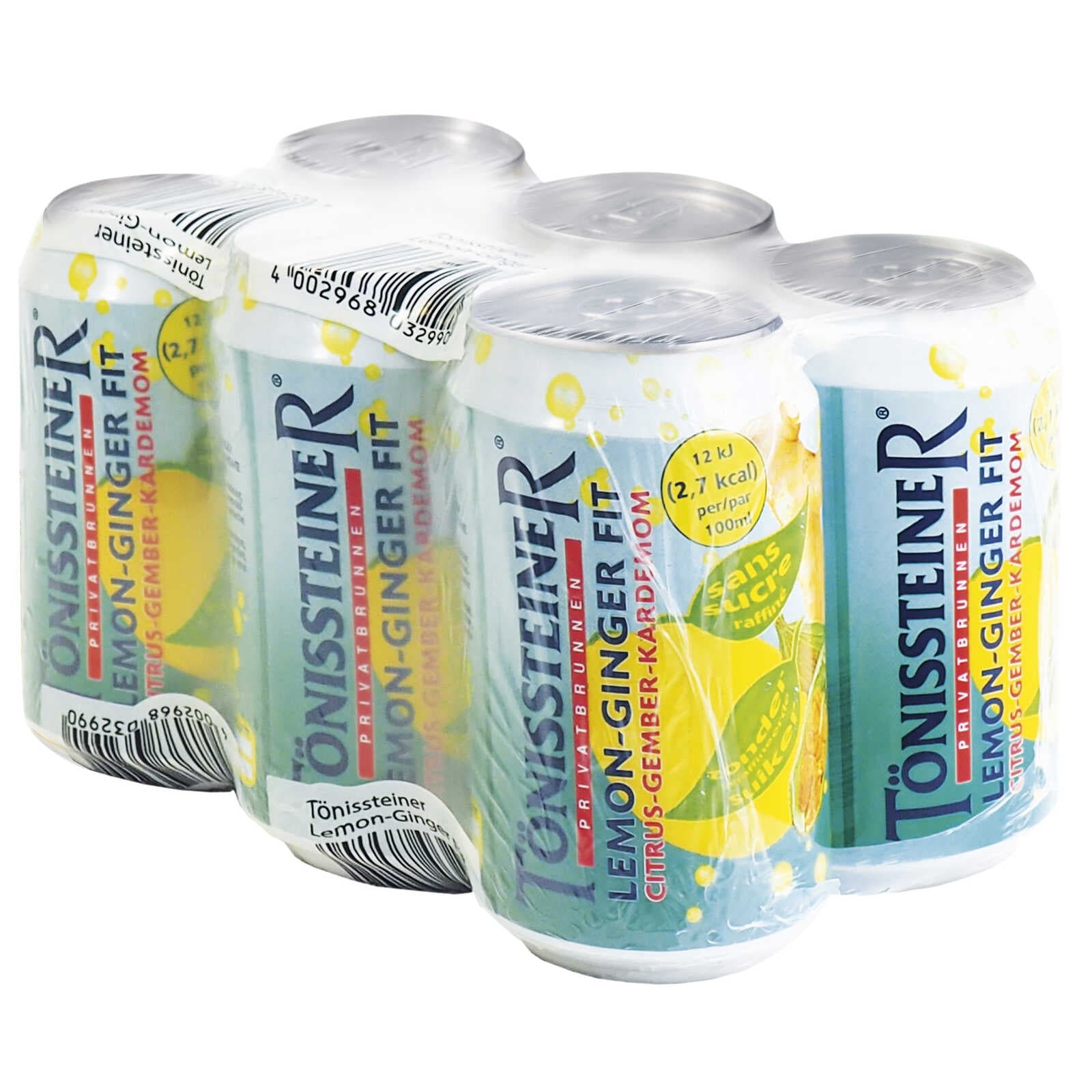 Tönissteiner | Lemonade | Lemon Ginger | Cannette | 6 x 33 cl | Delhaize