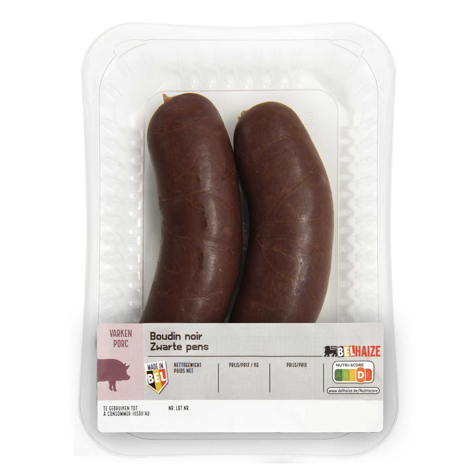 Delhaize | Pensen | Zwart | Varken | +/- 240 gr | Delhaize