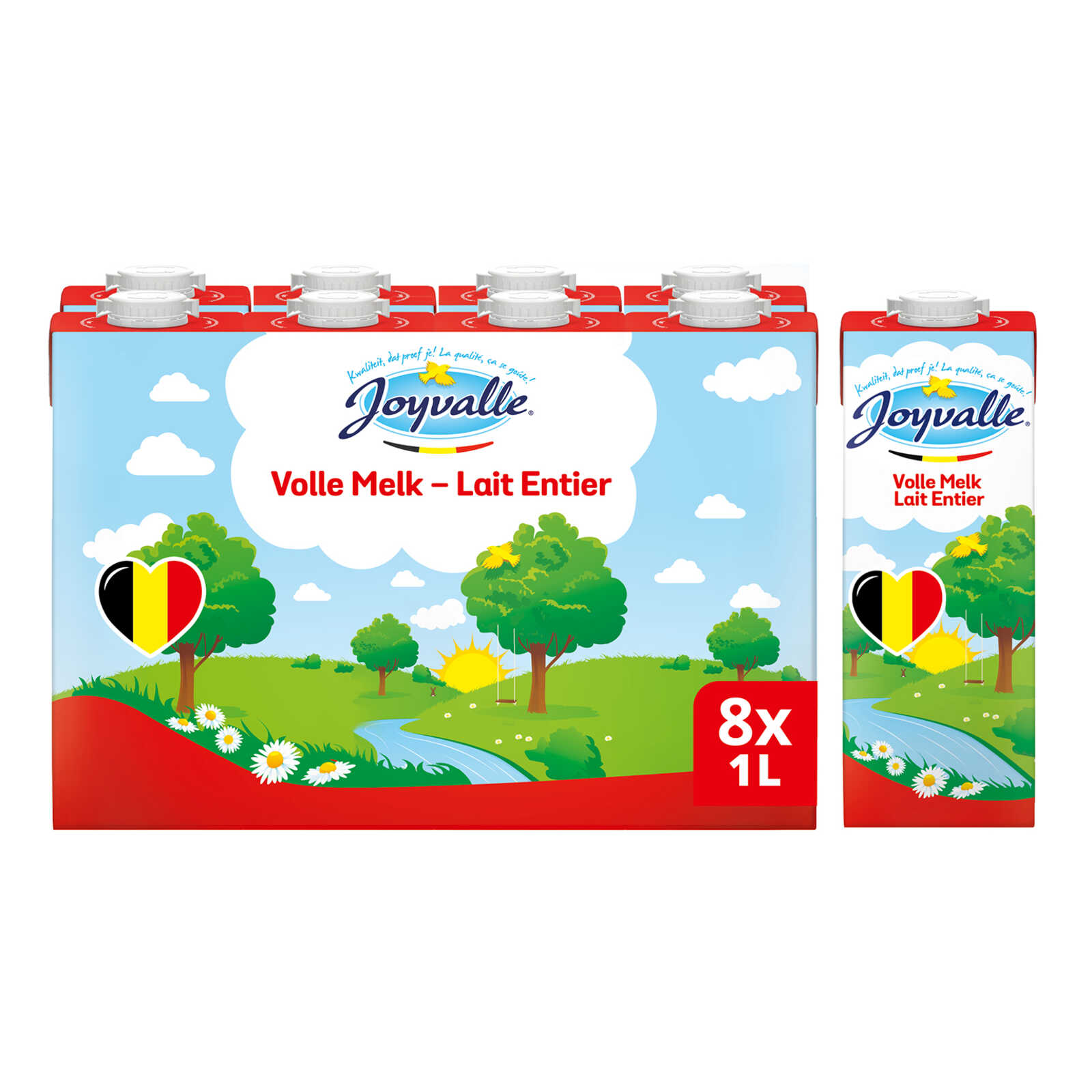 Joyvalle | Lait | Entier | 8 x 1 l | Delhaize Joyvalle | Lait | Entier | 8 x 1 l | Delhaize