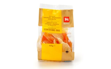 Delhaize | Ananas-papaya's schijven | 125 gr | Delhaize