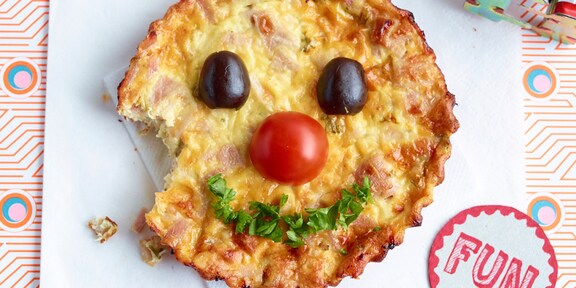 Toastjes met ham en kaas