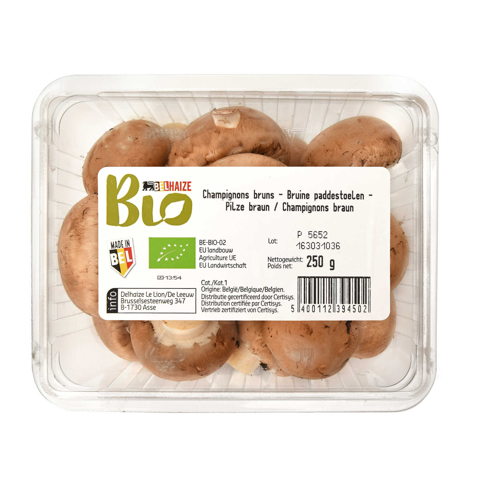 Delhaize | Bio | Champignons bruns | Belges | Bio | 250 gr | Delhaize