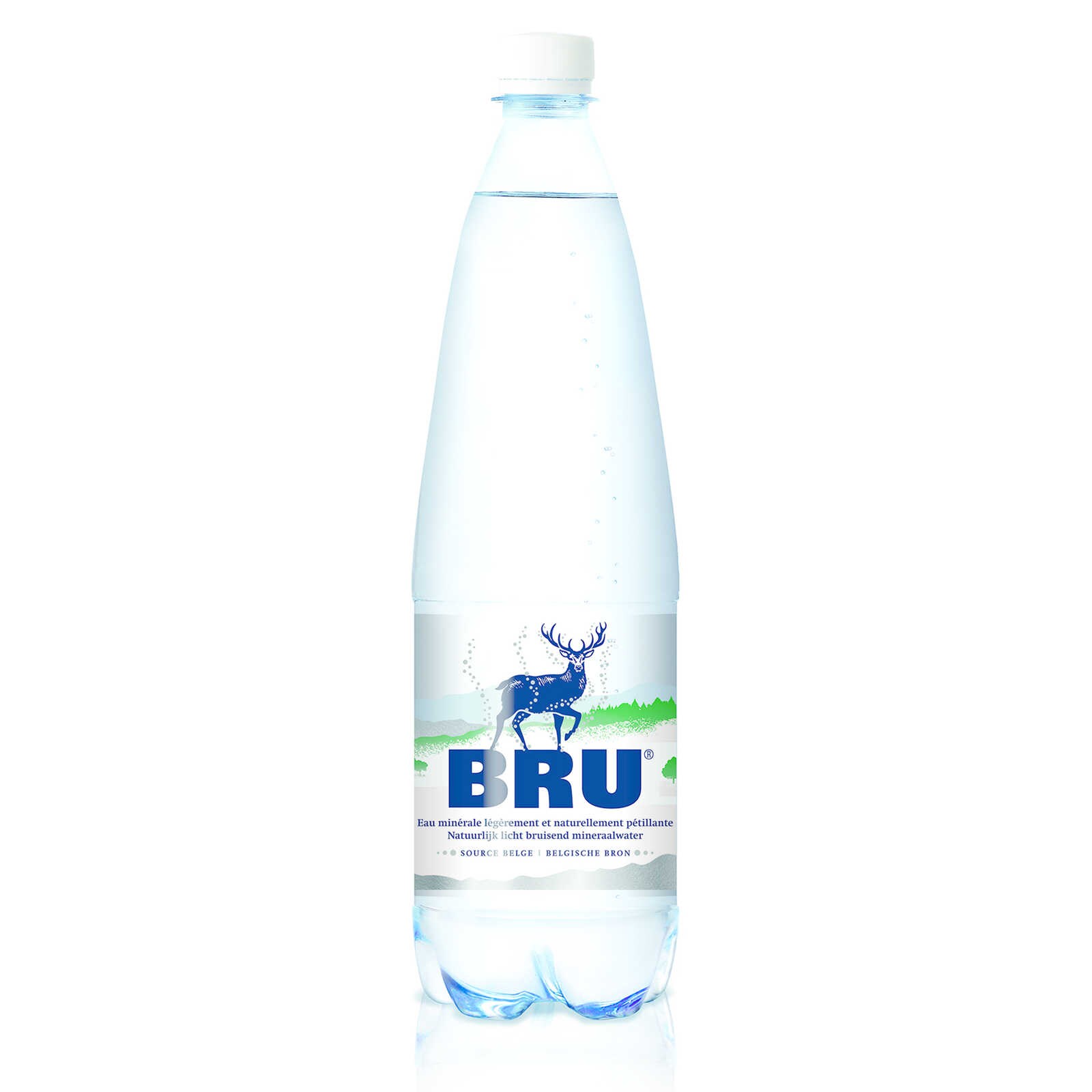 Bru | Eau minérale |Finement pétillante naturelle | rPET | 1,25 l ...