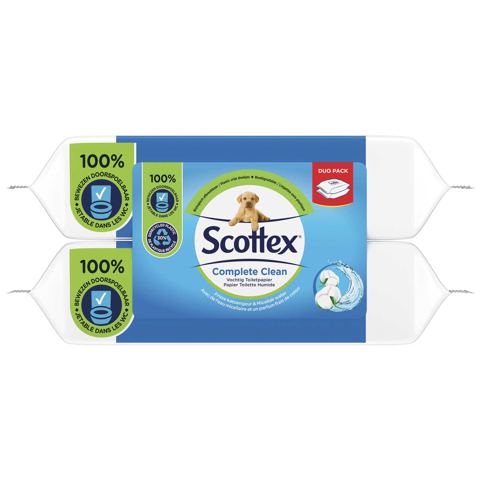 Scottex | Toiletpapier | Vochtig | Complete Clean | Eco | 2 X 42 | 2 x ...
