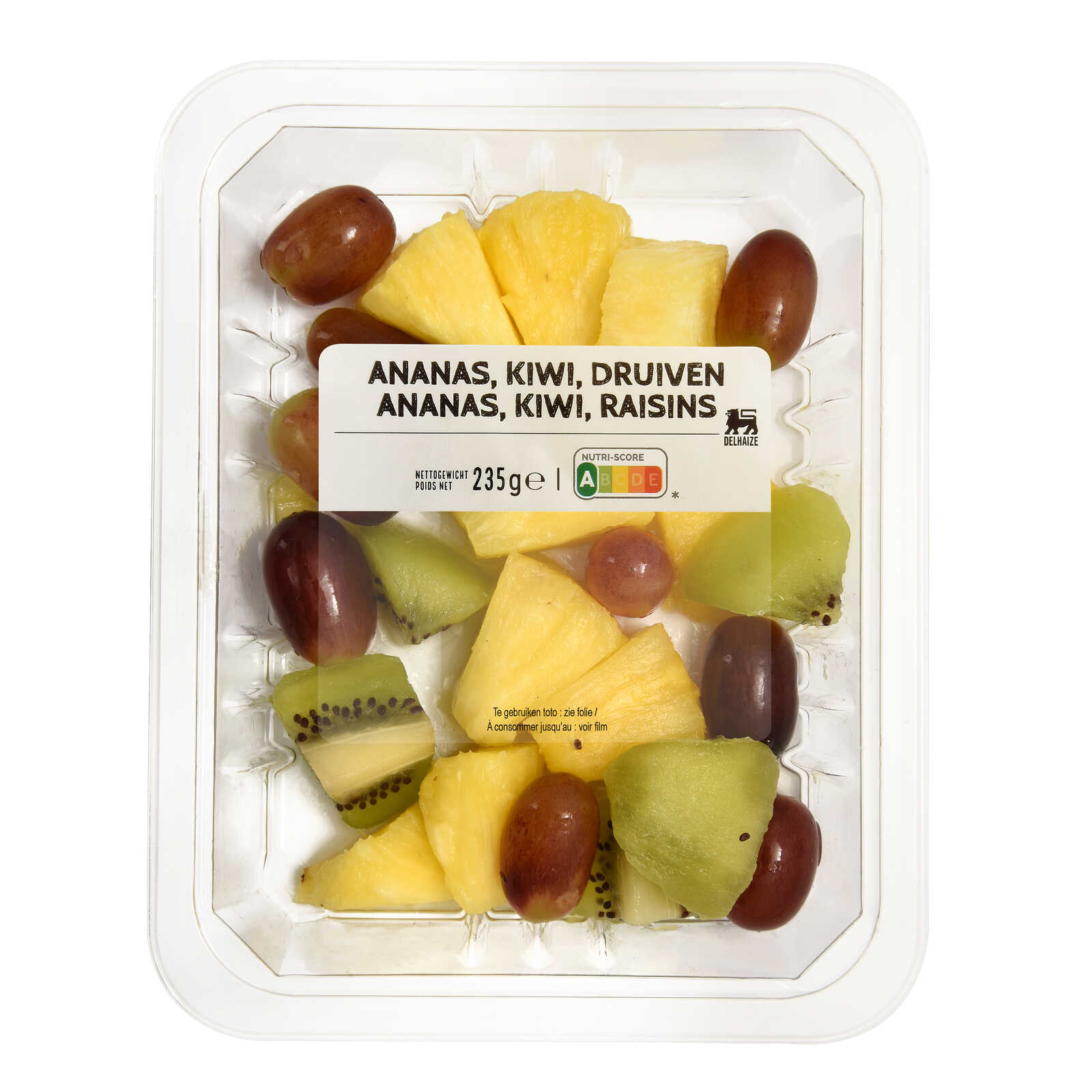 Delhaize | Ananas | kiwi | druif | 235 gr | Delhaize