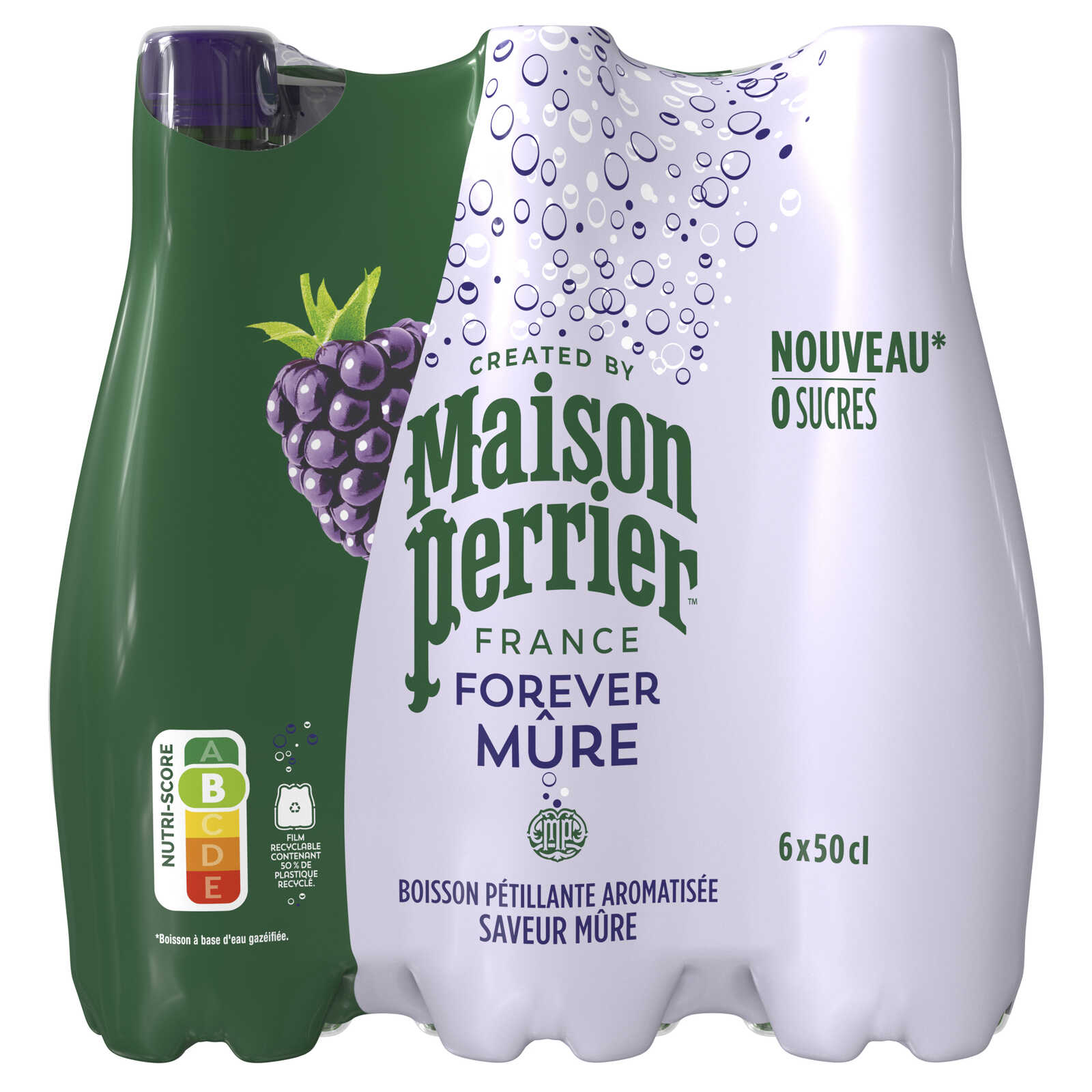 Maison Perrier | Forever | Gearomatiseerd water | Bruisend | Braam | 6 x 50 cl | Delhaize