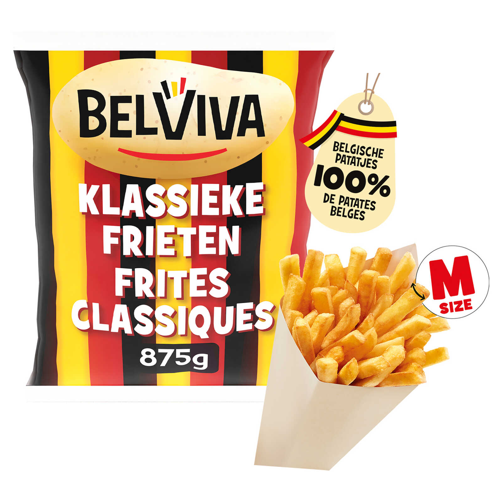 Belviva | Frites classiques | M Size | 875 gr | Delhaize