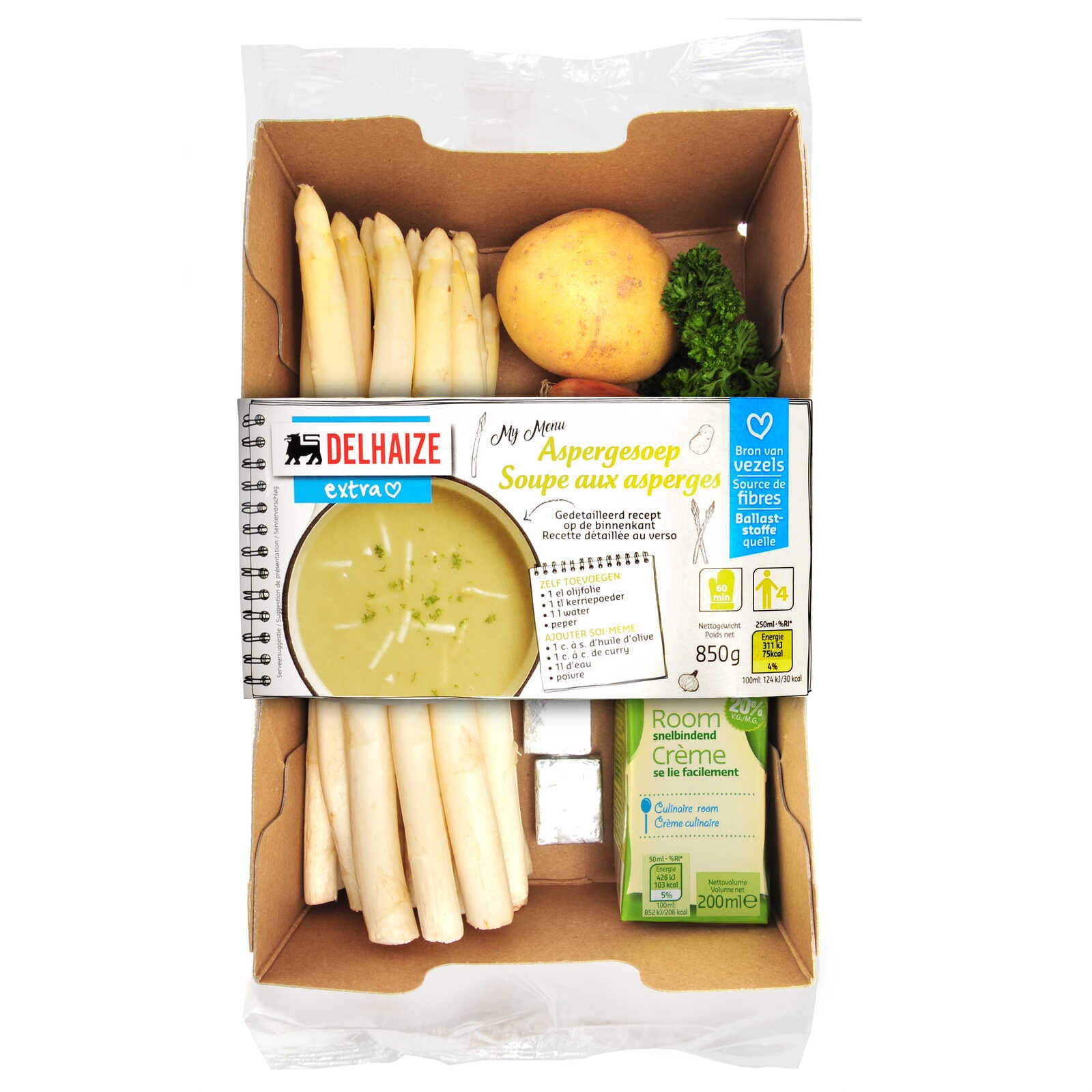 Delhaize | Potage asperges | Boîte de repas | 1 pc | Delhaize