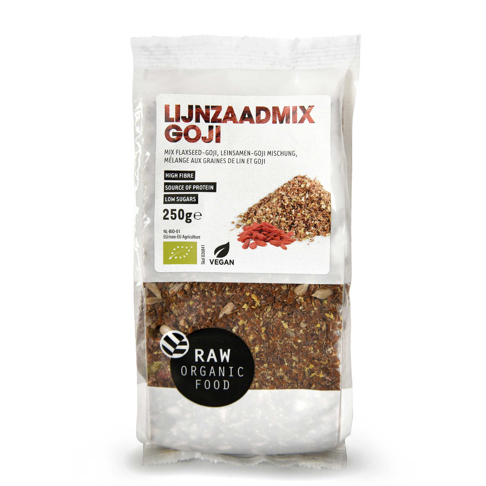RAW Organic Food | Mix van lijnzaad | Gojibessen | Bio | 250 gr | Delhaize