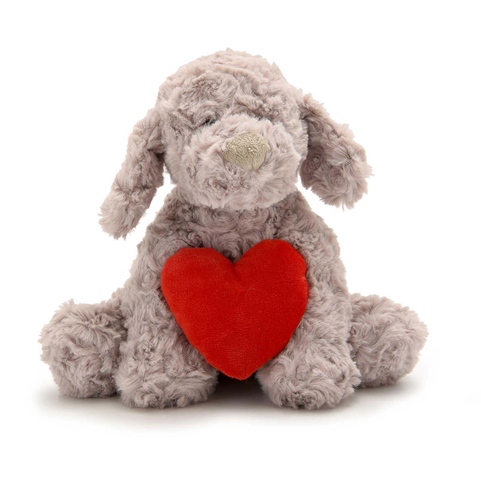 Delhaize | Hond Knuffel Met Grijs Hart | 1 st | Delhaize