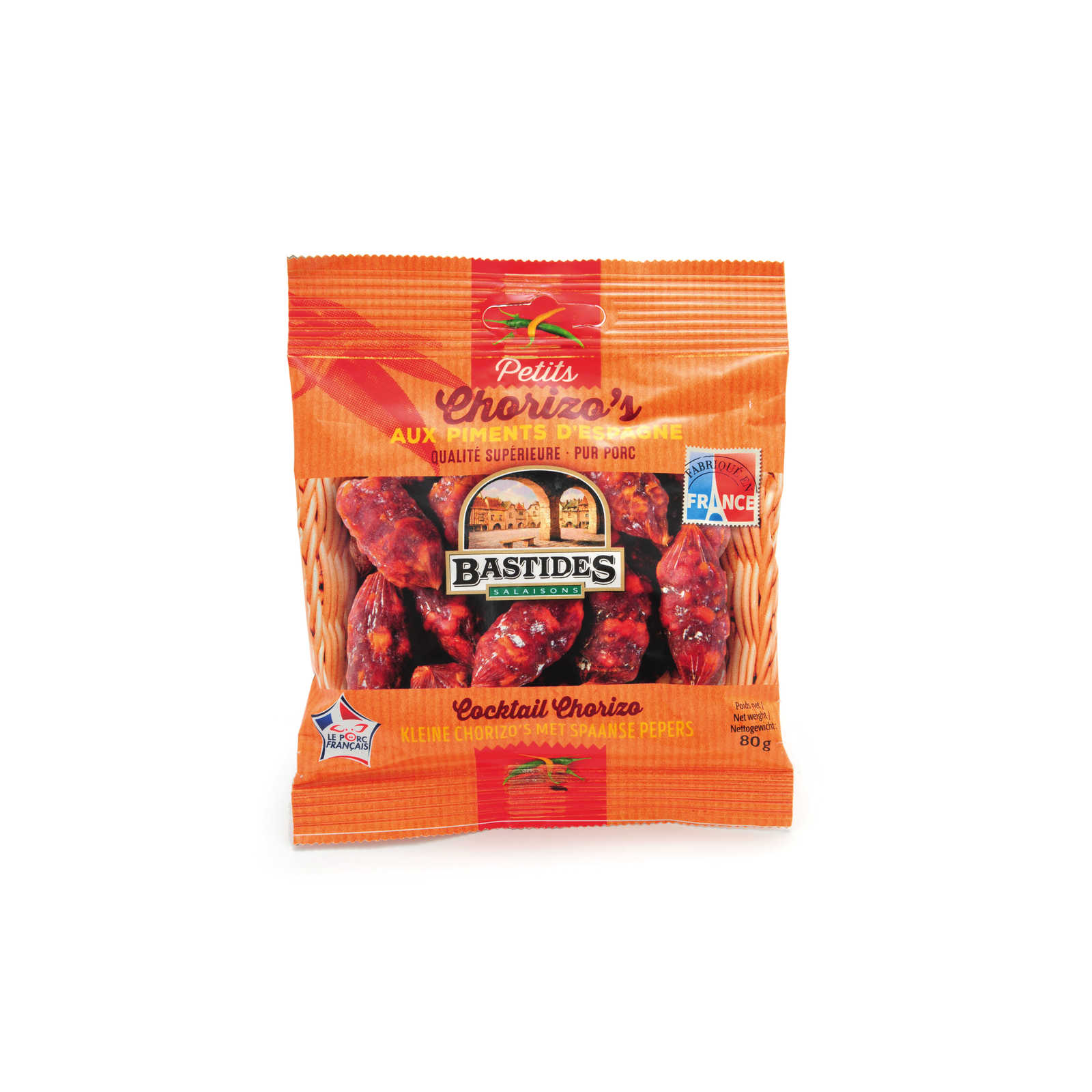 Bastides | Mini droge worstjes Chorizo | 80 gr | Delhaize