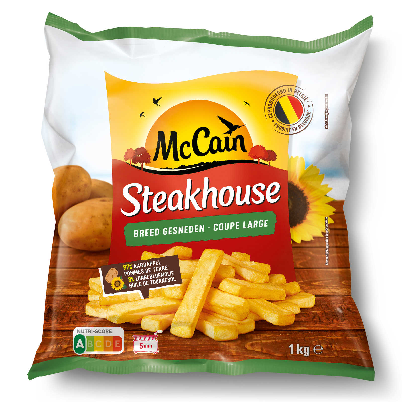 Mc Cain | Frites|friteuse|Steakhouse | 1 kg | Delhaize
