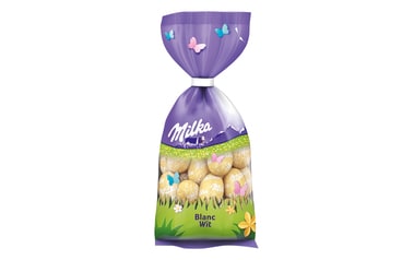 Milka | oeufs de Pâques | Chocolat Blanc | Plain | 100 gr | Delhaize