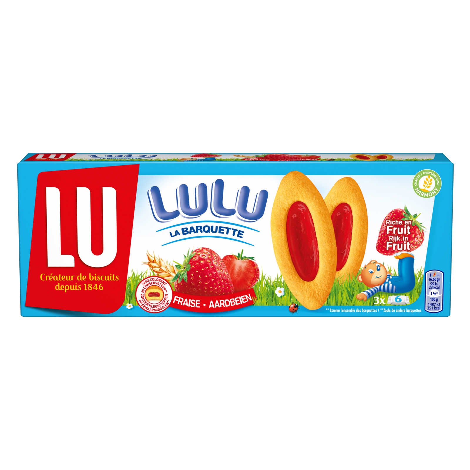 LU | Lulu | Koekjes | Barquette | Aardbei | +cookiebox | 2 x 120 gr ...