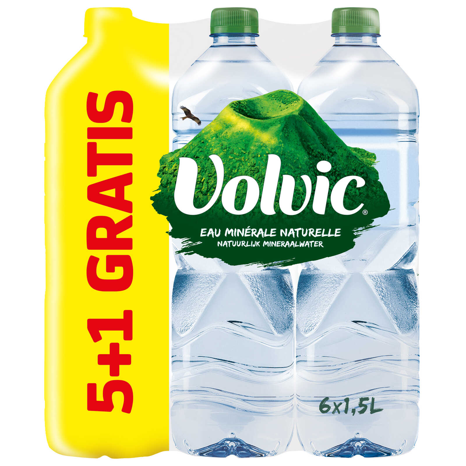 Volvic | Eau minérale | Non pétillante | PET | 6 x 1,5 l | Delhaize