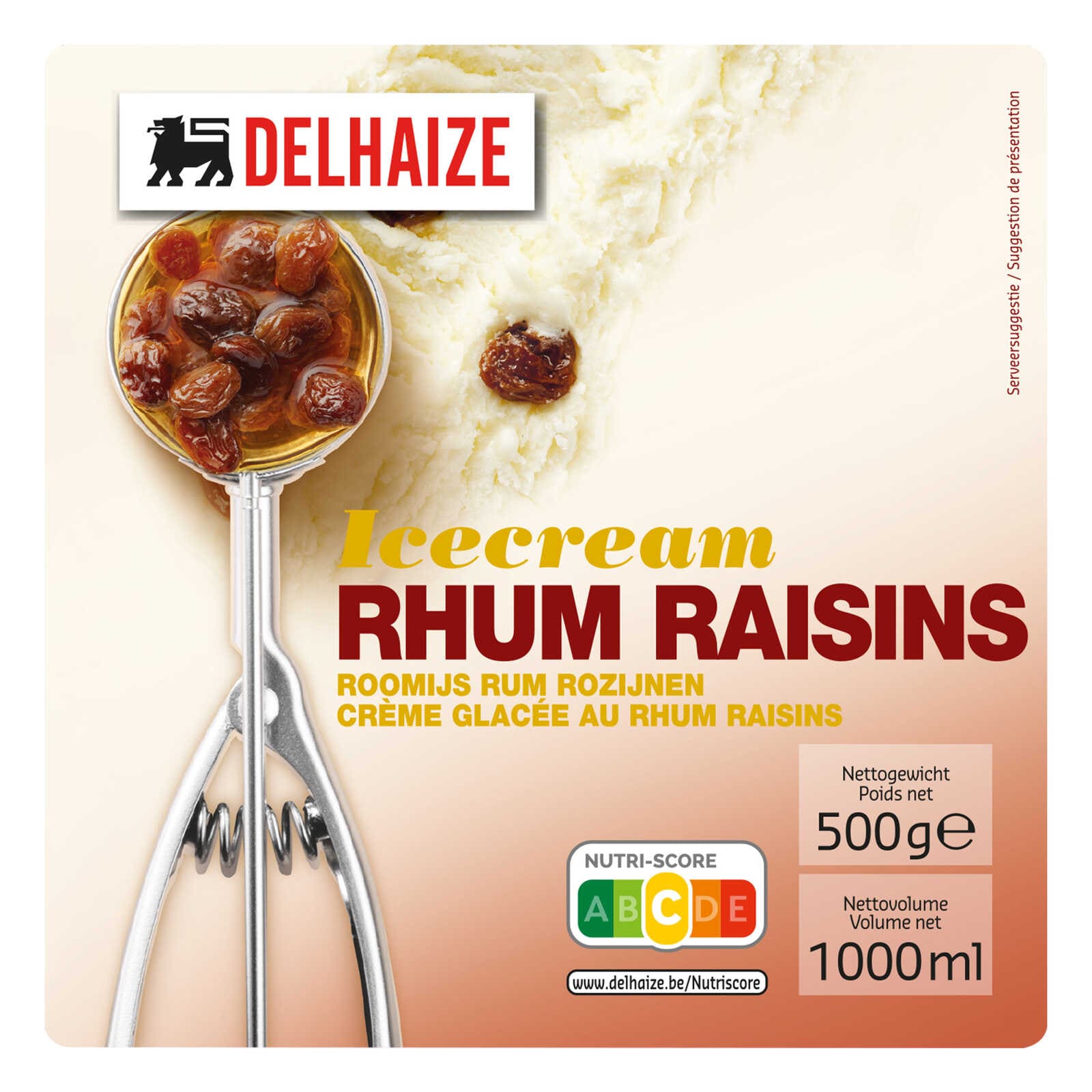 Delhaize | Roomijs | Rum rozijnen | 1 l | Delhaize