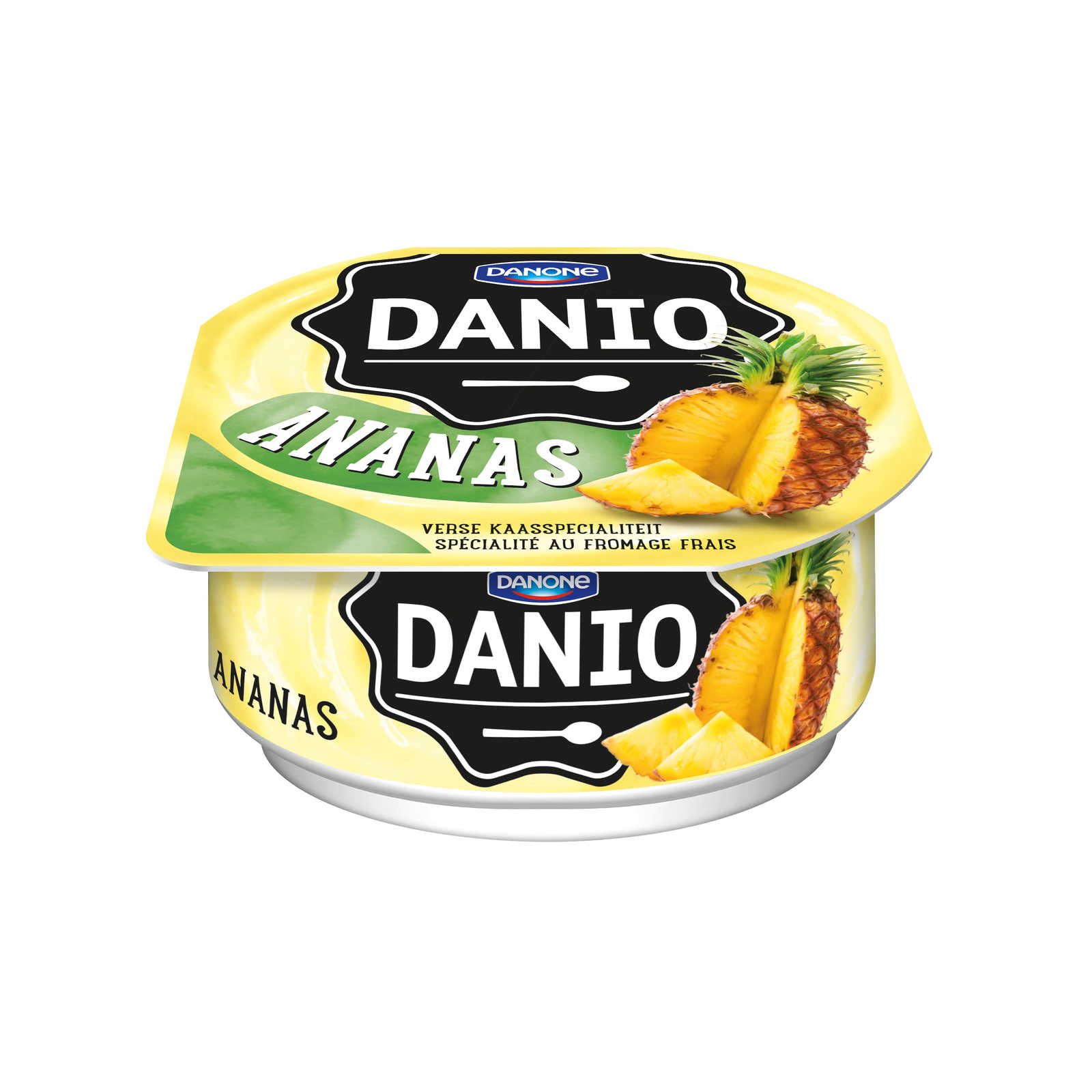 Danone | Danio | Spécialité au fromage frais | Ananas 2e1/2 P | 2 x 180 ...
