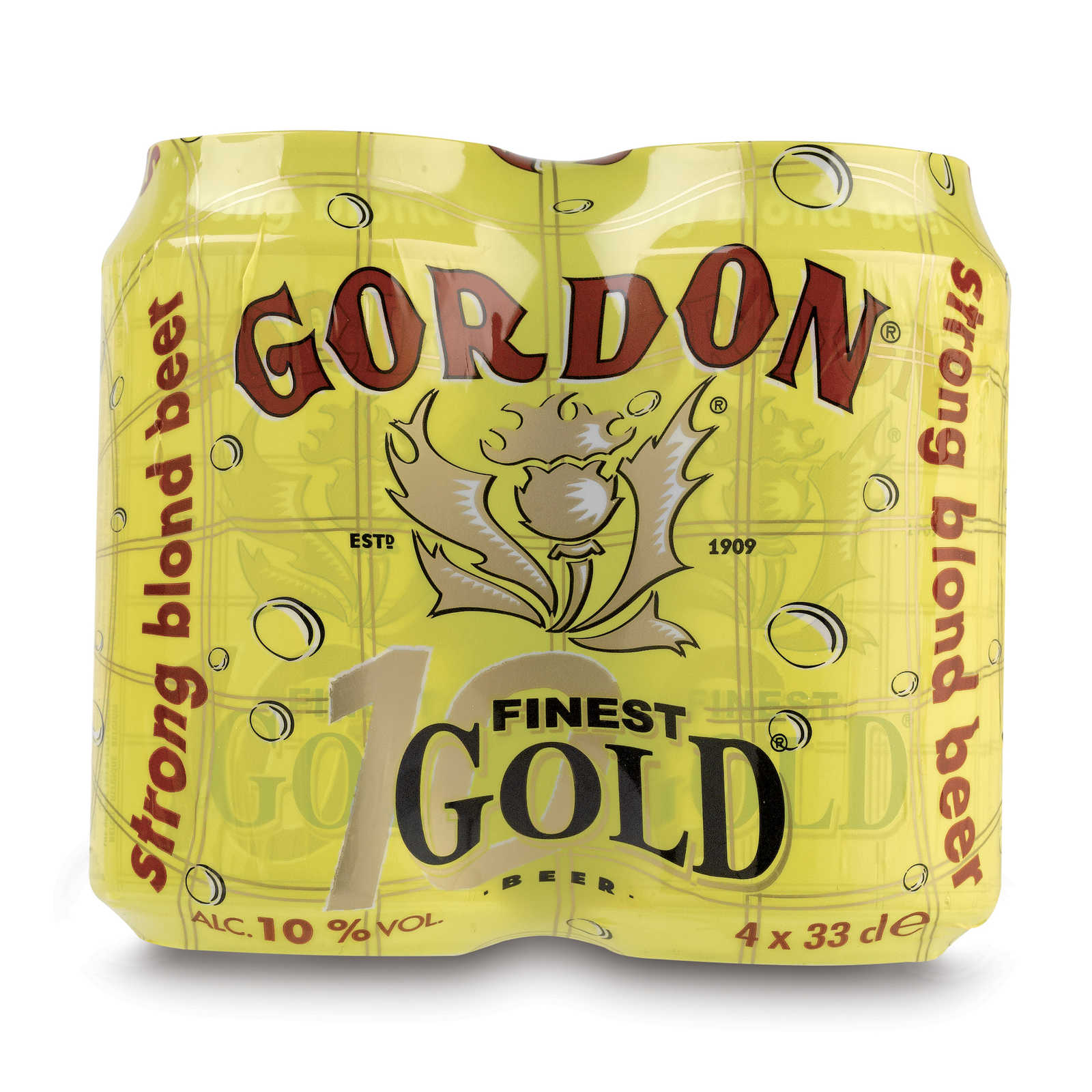 Gordon | Bière blonde | 10% | Canette | 3+1 | 4 x 33 cl | Delhaize