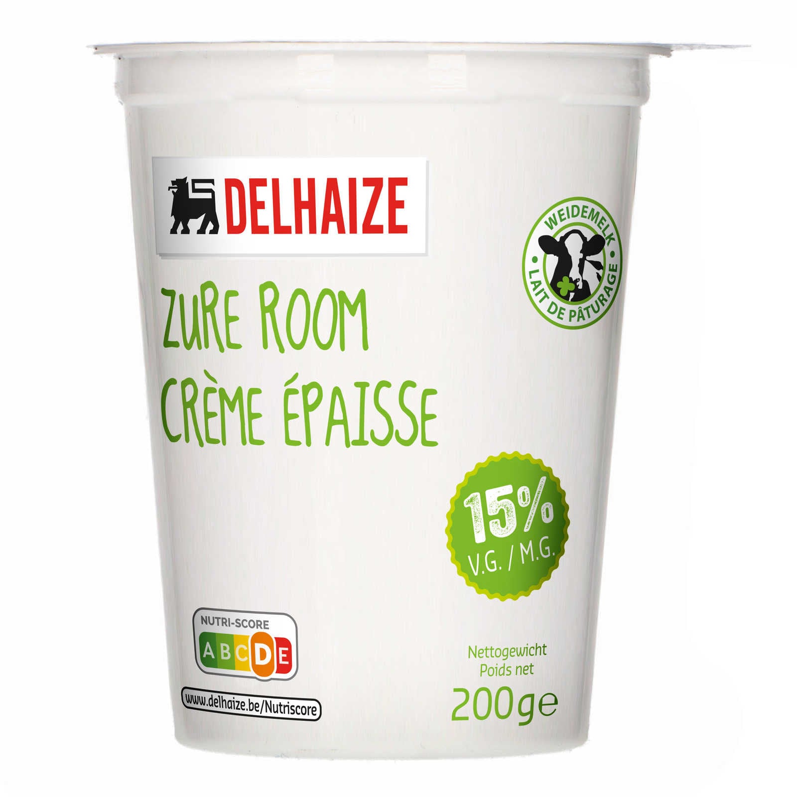 Delhaize | Room | Zuur | 15 % V.G. | 200 gr | Delhaize