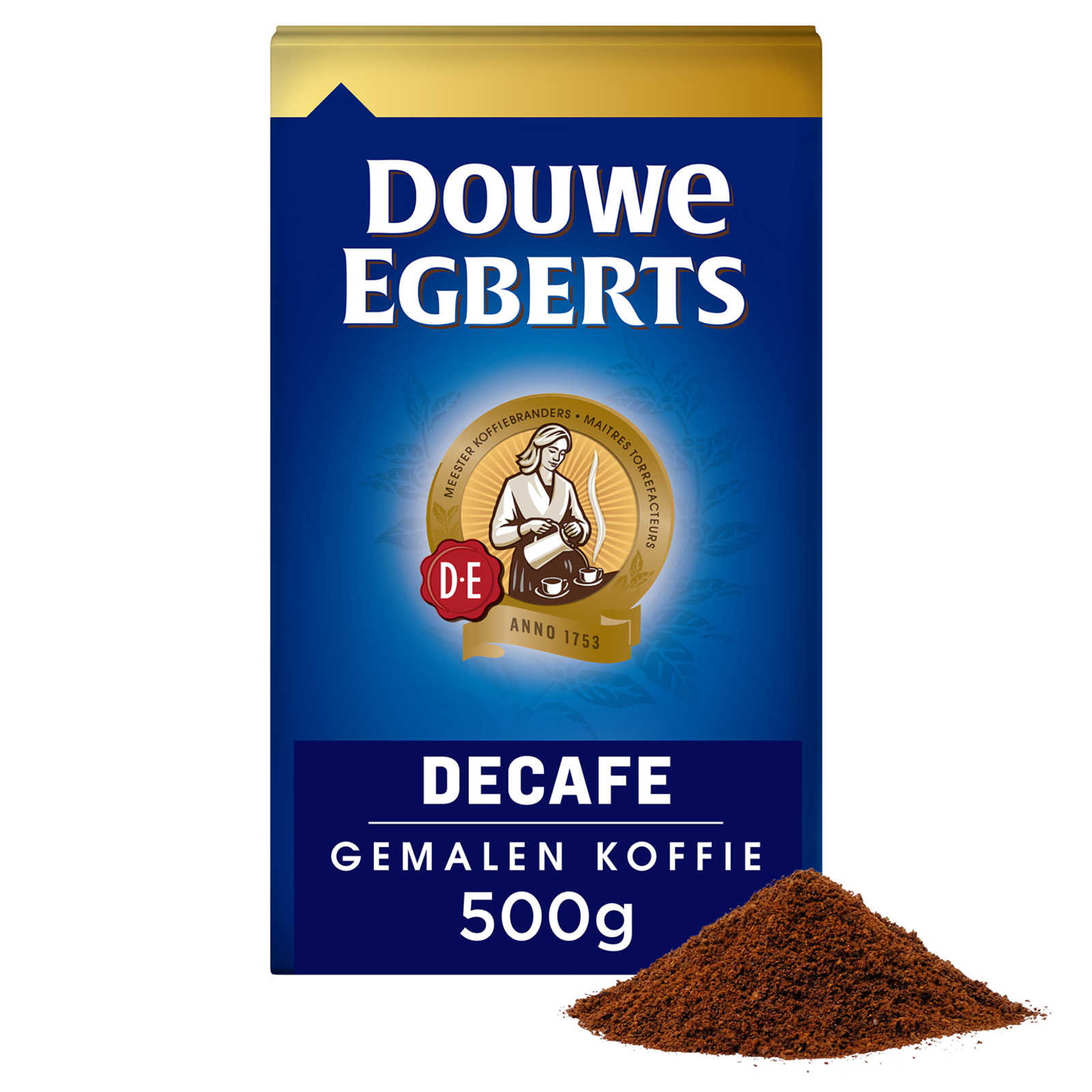 Douwe Egberts | Koffie | Decafe | Vacuüm pack | Gemalen | 500 gr | Delhaize