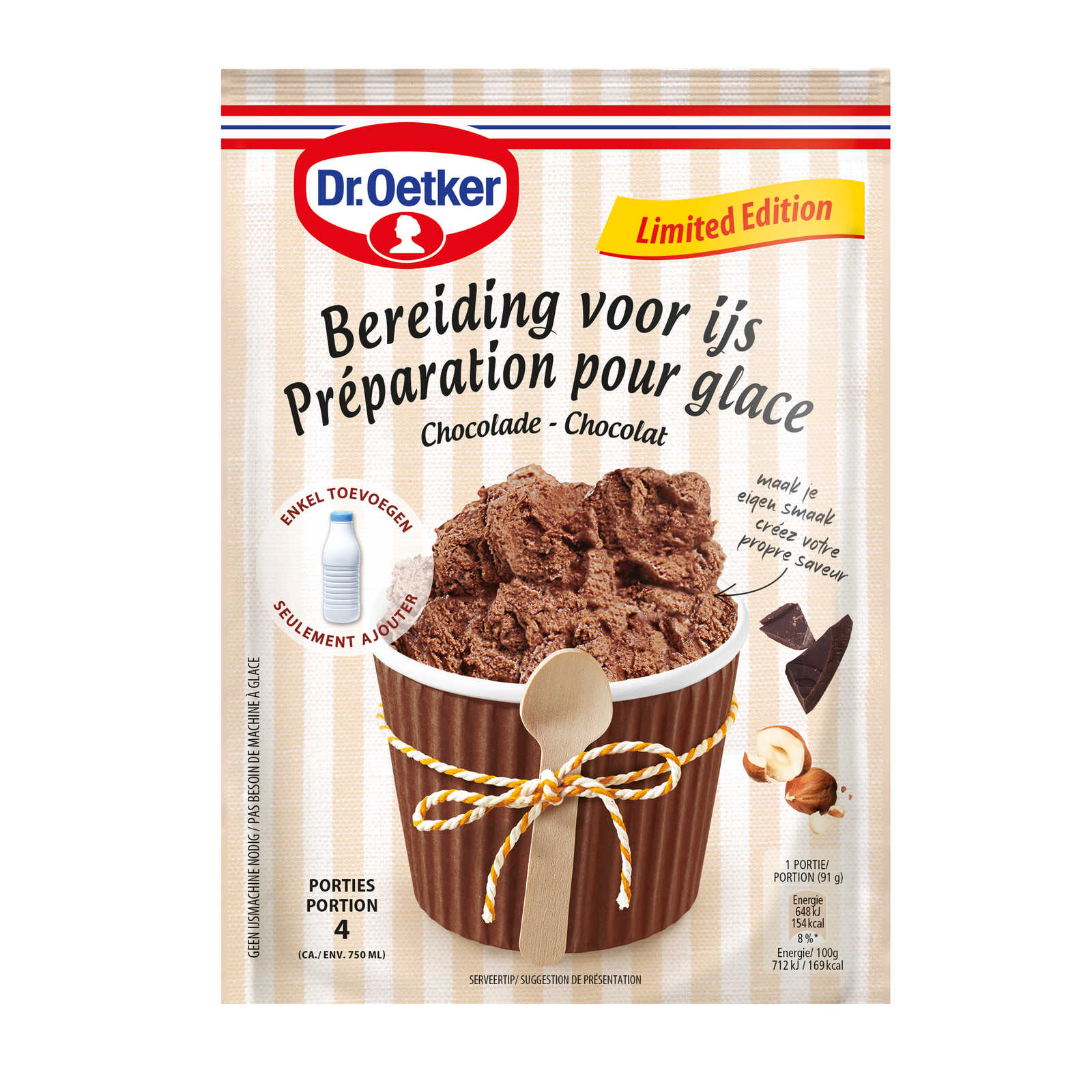 Dr. oetker | Bereiding | Ijs | Chocolade | 116 gr | Delhaize
