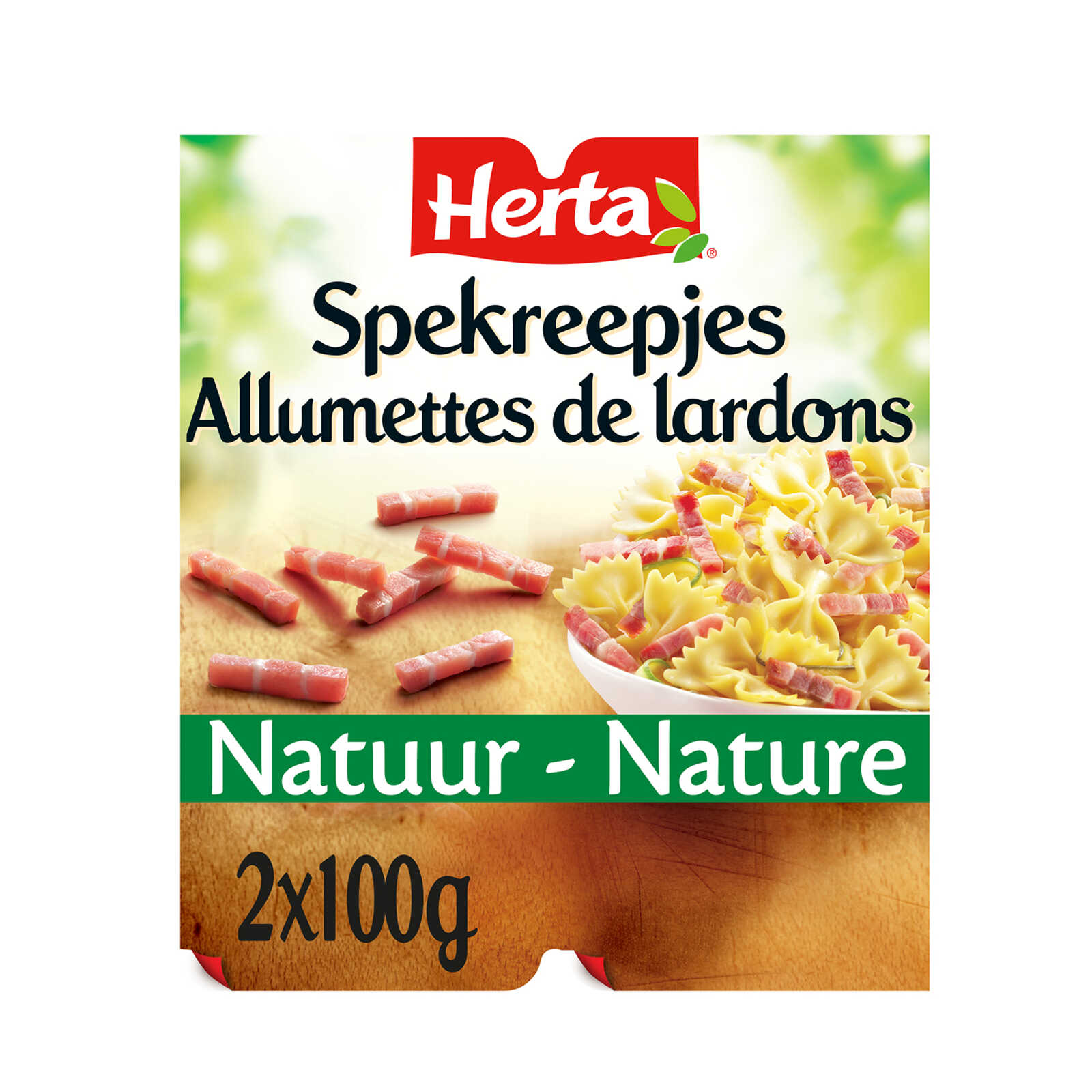 Herta | Allumettes de Lardons | Nature | 2 x 100 gr | Delhaize