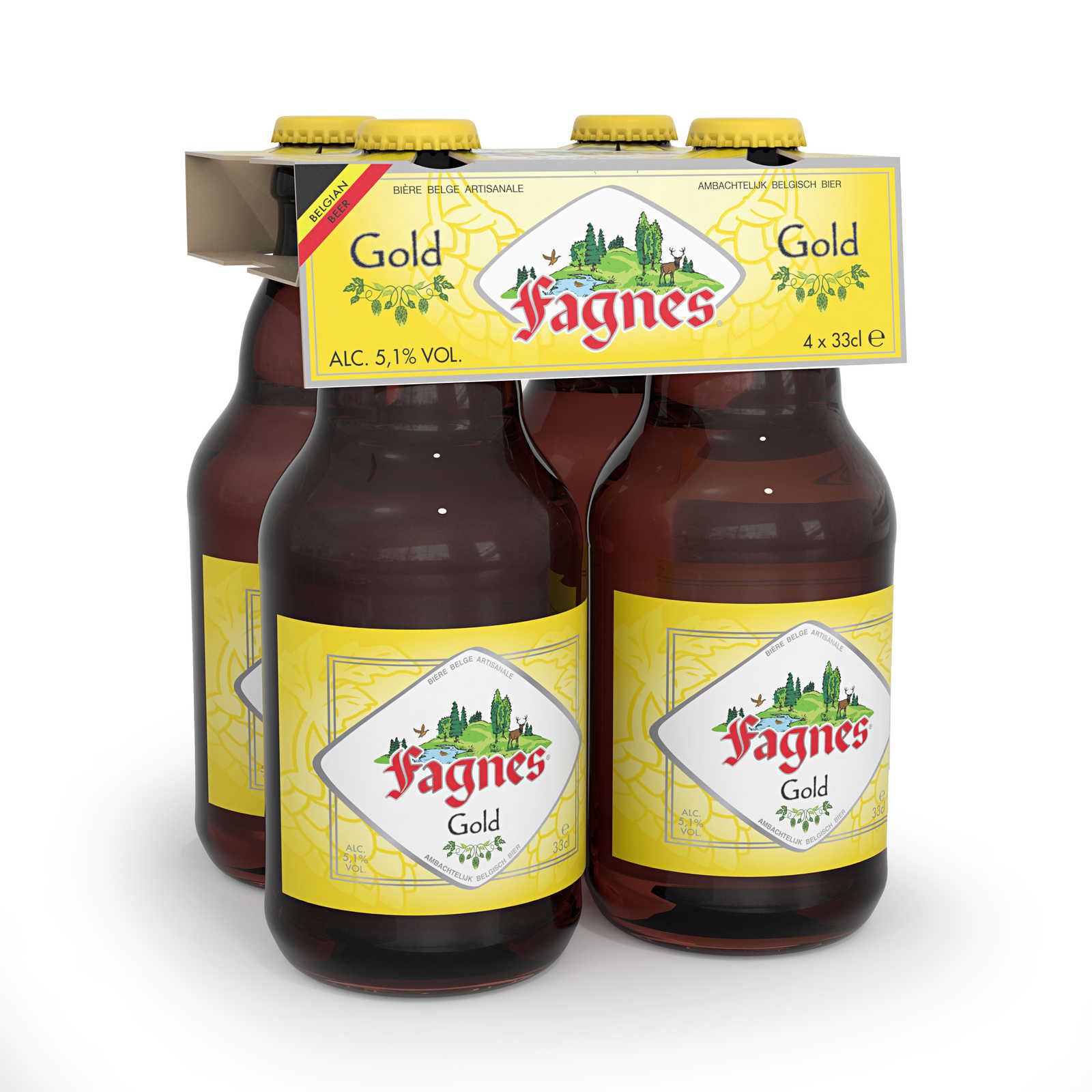 Super Des Fagnes | Bière | 5,1% alc | 4 x 33 cl | Delhaize