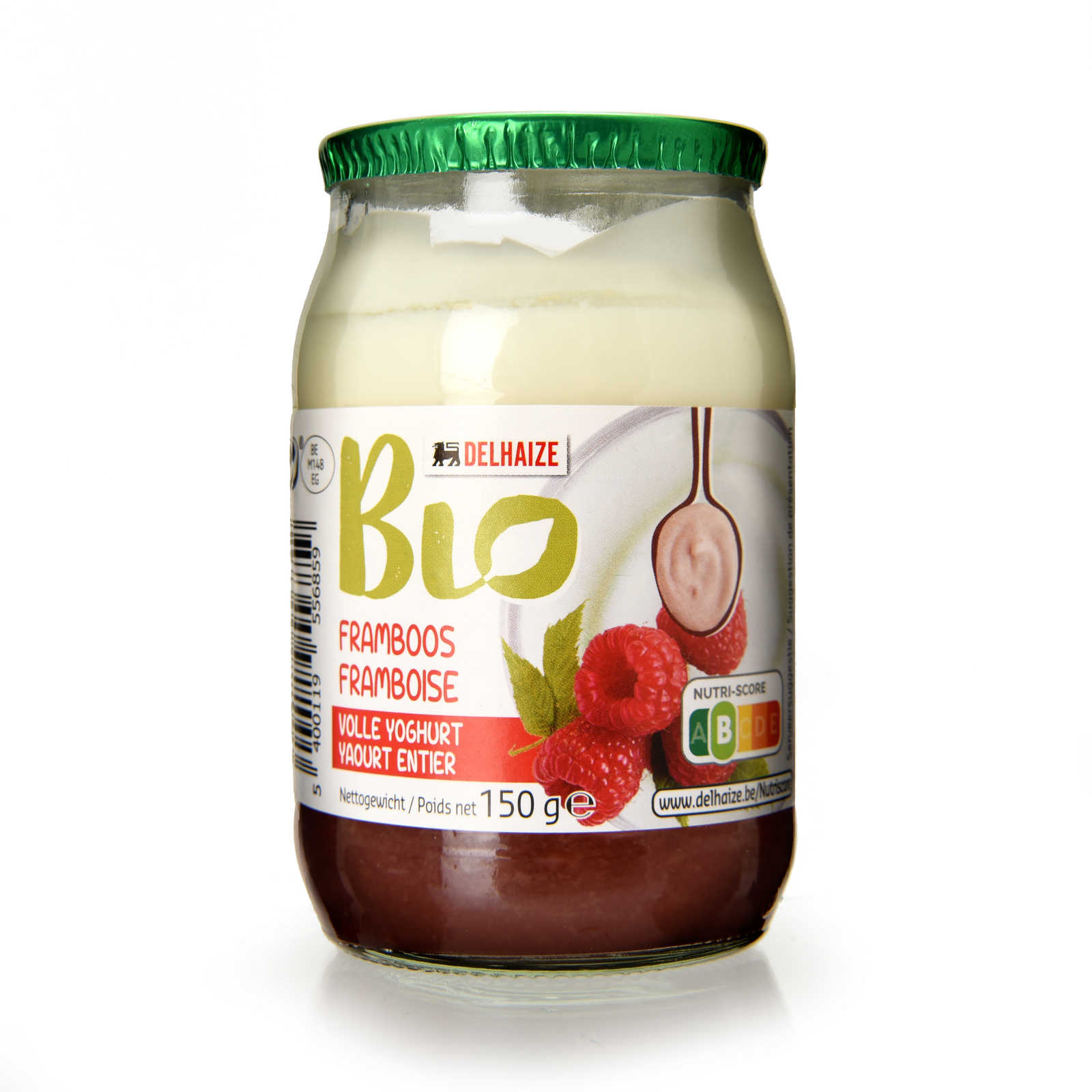Delhaize | Bio | Framboise | Yaourt maigre | 3+1 gratuit | Bio | 4 x ...