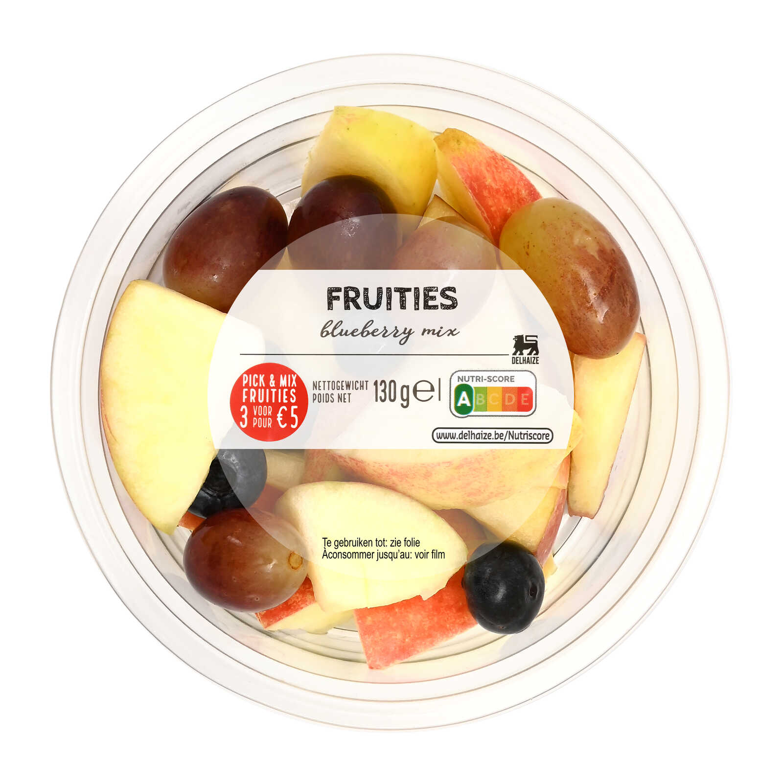 Delhaize | Fruit | pomme | raisin | myrtille | 130 gr | Delhaize