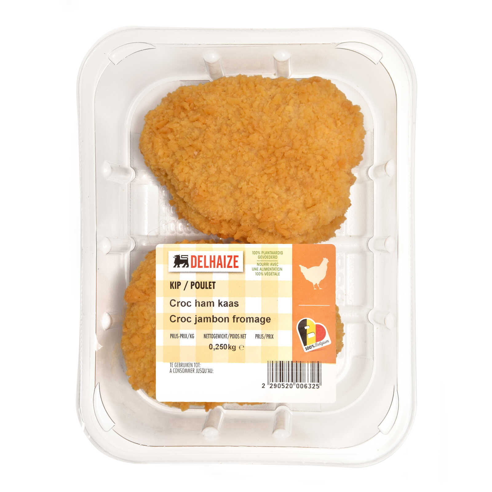 Delhaize | Poulet | Pané | Fromage-Jambon-Crème | 250 gr | Delhaize