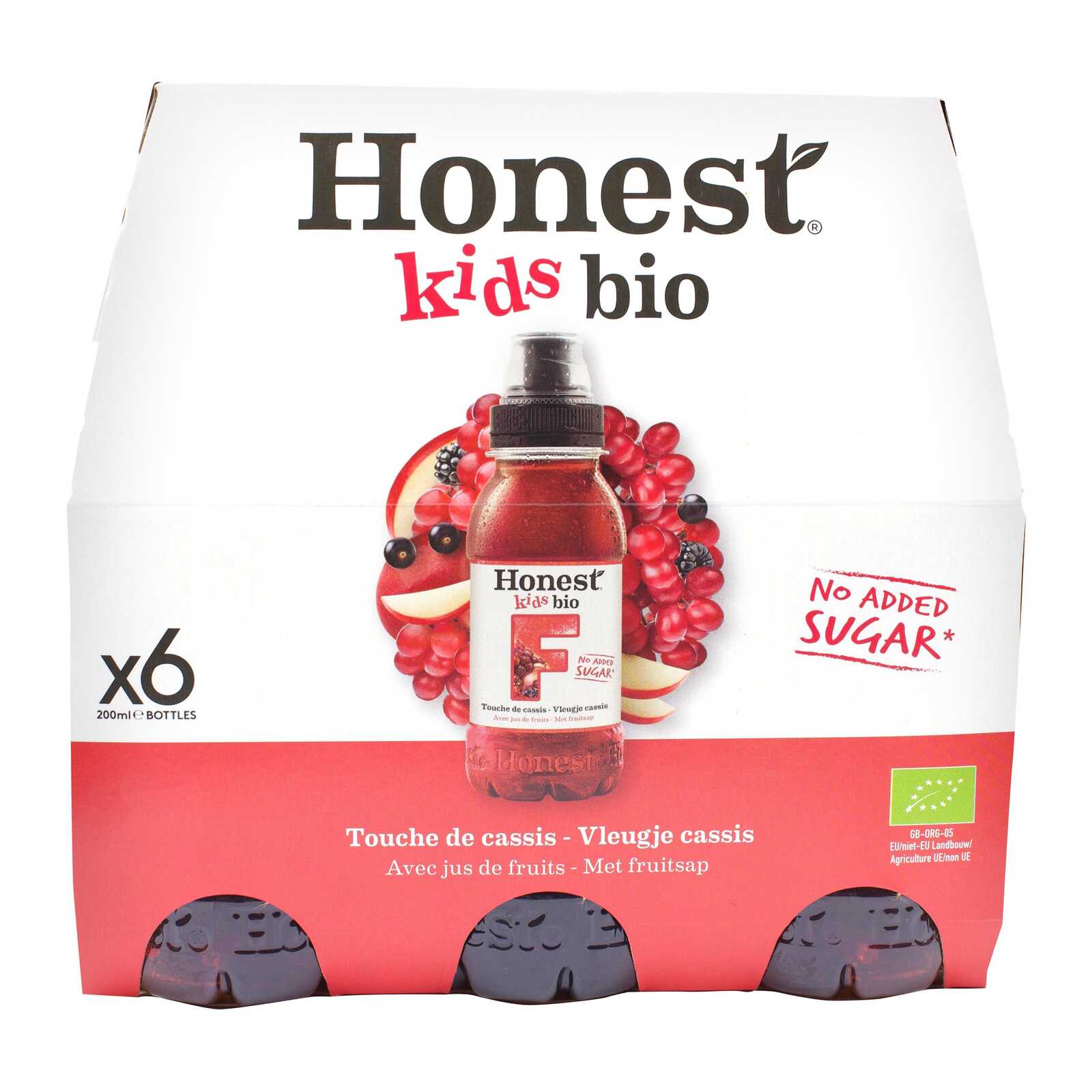 Honest Kids | Boisson | Cassis | Pet| Bio | Eco | 6 x 20 cl | Delhaize