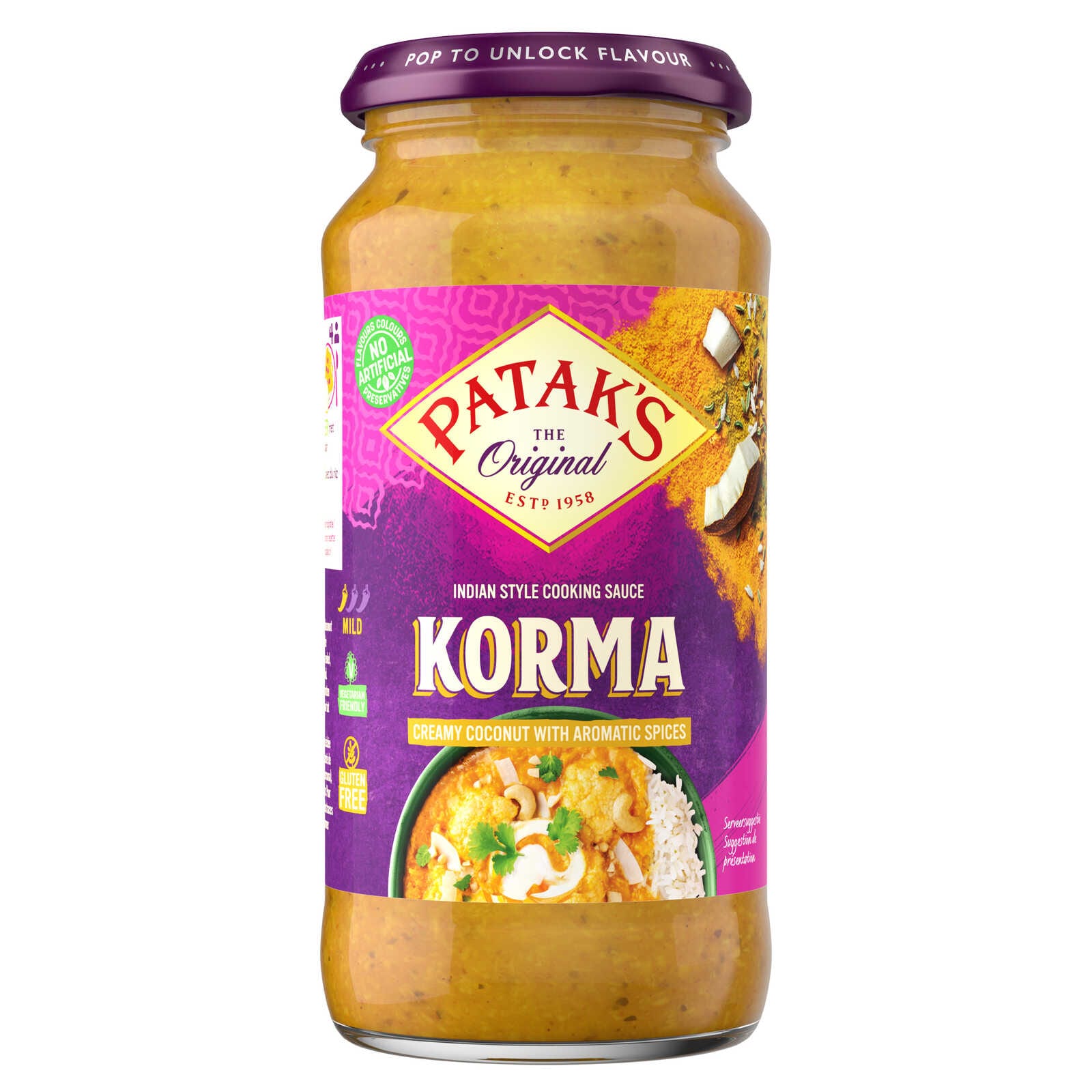 Patak's | Saus | Korma | 450 gr | Delhaize