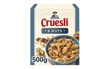 Quaker | Cruesli | Céréales | 4 Nuts | 500 gr | Delhaize