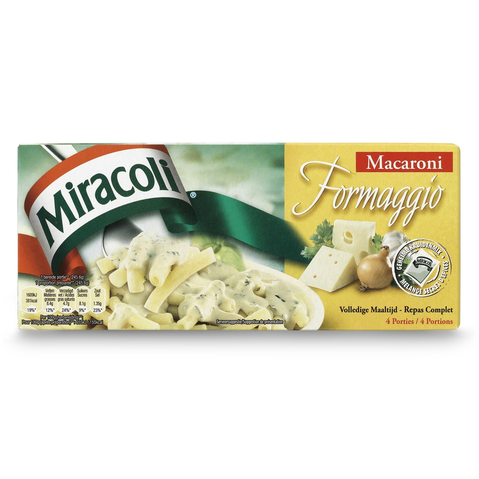 Miracoli | Pasta | Macaroni | Formaggio | 393 gr | Delhaize