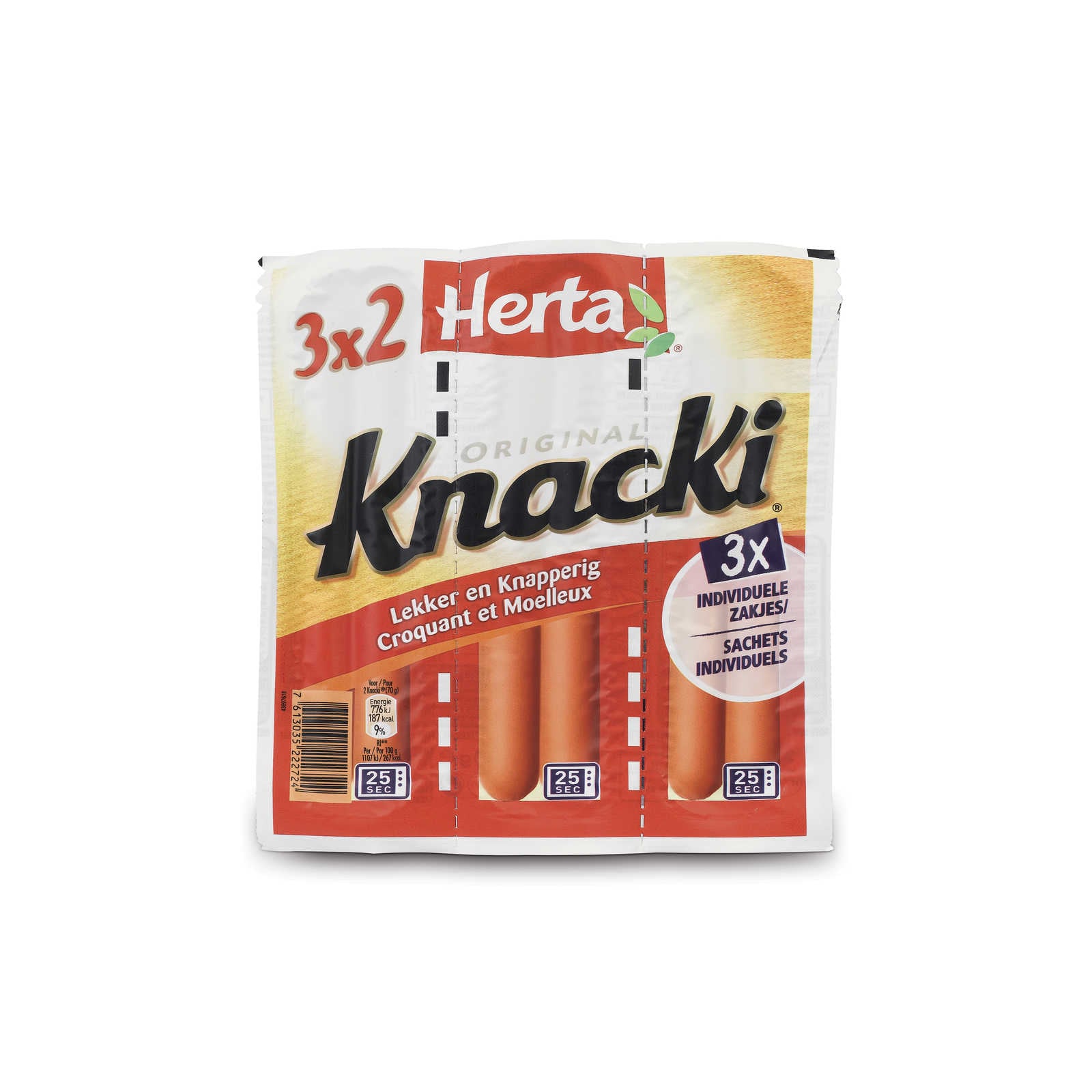 Herta | Knacki original 3x2P | 210 gr | Delhaize