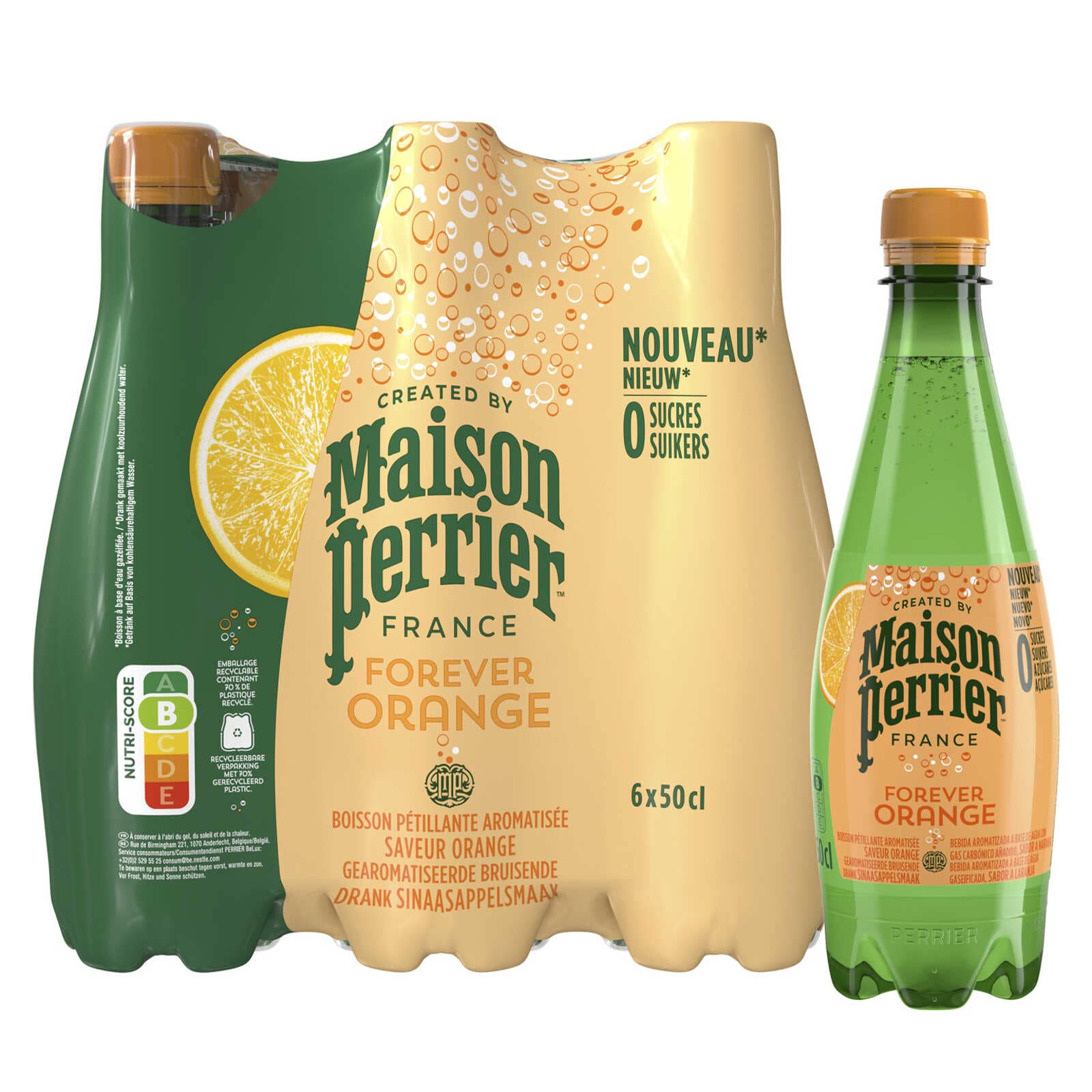 Maison Perrier | Forever | Eau aromatisée | Pétillante | Orange | 6 x ...