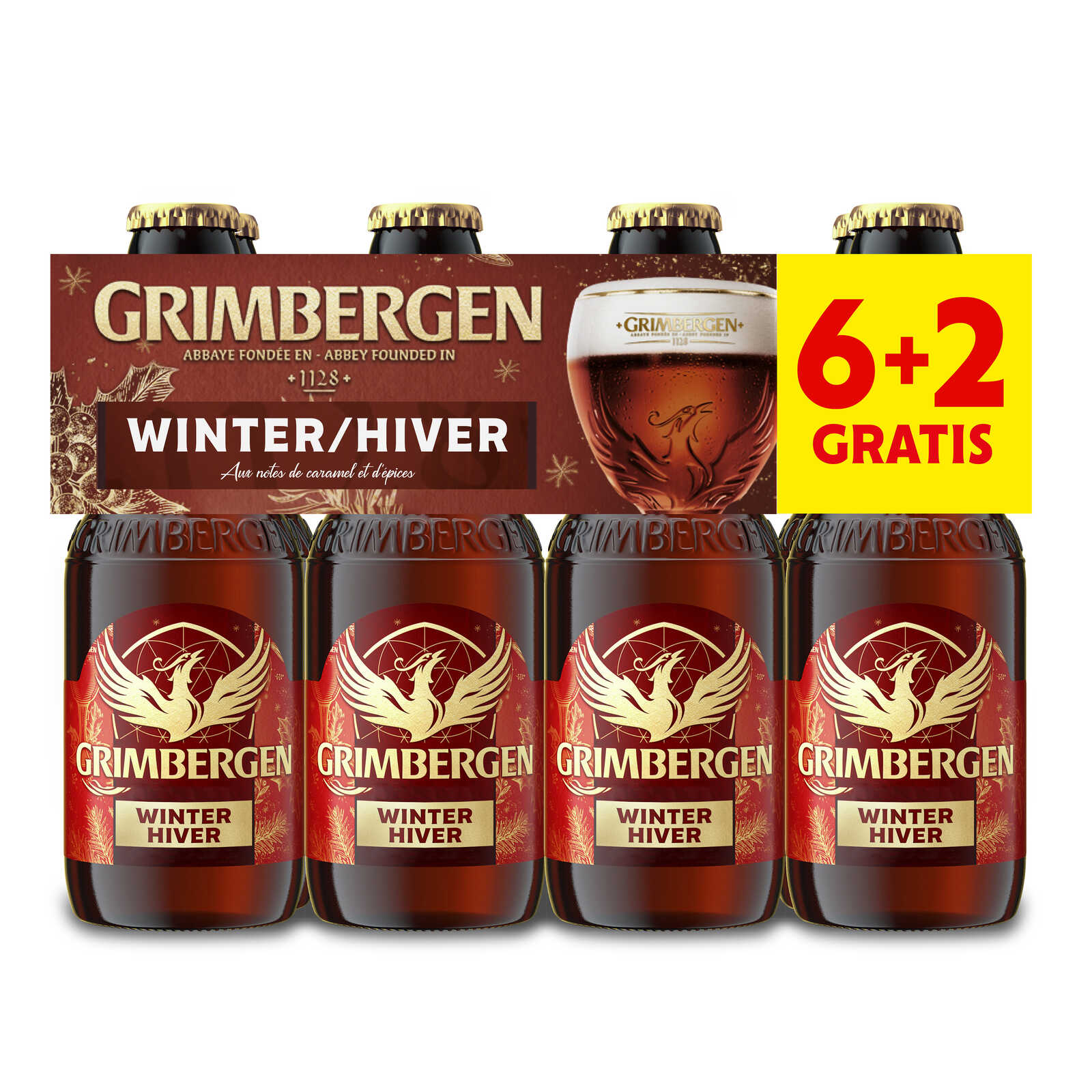 Grimbergen | Bière hiver | 6+2 | 8 x 33 cl | Delhaize