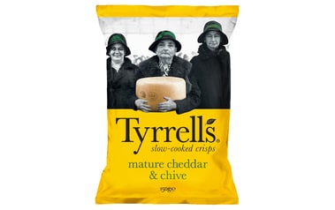 Tyrrells | Chips | Cheddar | Bieslook | 150 gr | Delhaize