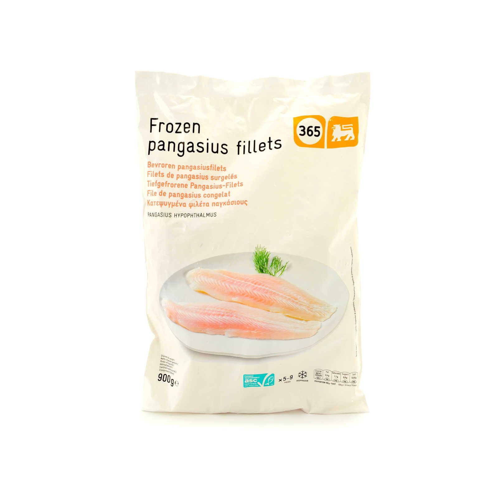 365 | Delhaize | Filet de pangasius | 900 gr | Delhaize