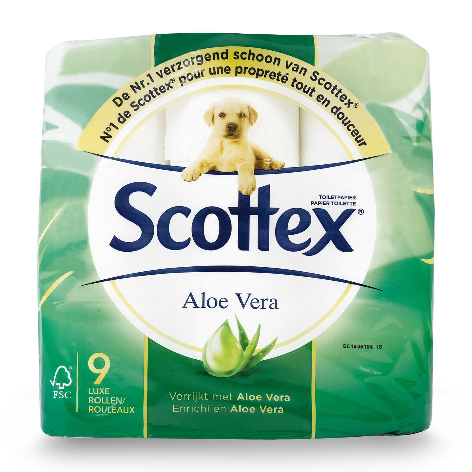 Scottex | Papier toilette | Doux | Aloe vera | Eco | 9 pc | Delhaize