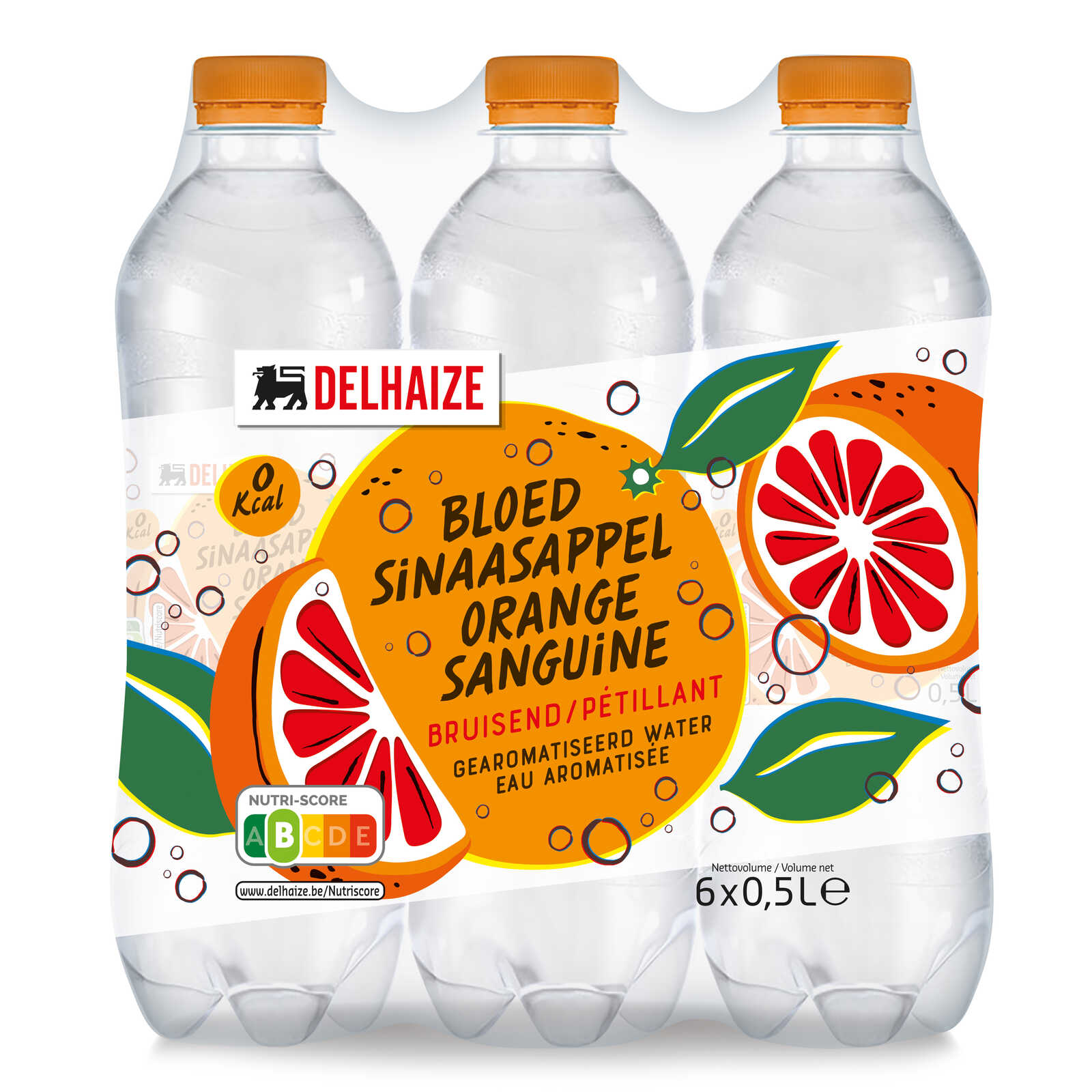 Delhaize | Eau | Orange Sanguine | PET | 6 x 50 cl | Delhaize