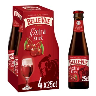 Belle-Vue | Bière fruitée |Extra kriek|4,3% alc | Bouteille | 4 x 25 cl | Delhaize