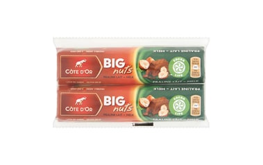 Côte d'Or | Chocolade | Big Nuts | Reep | Hazelnoot | 2 x 75 gr | Delhaize