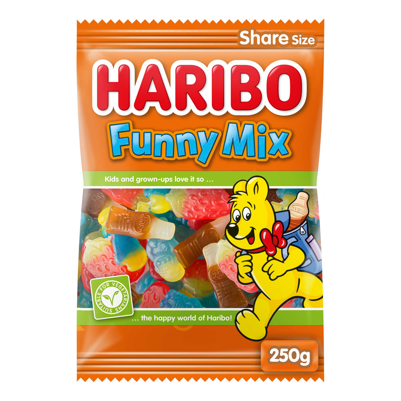 Haribo | Snoepjes | Funny-mix | 250 gr | Delhaize