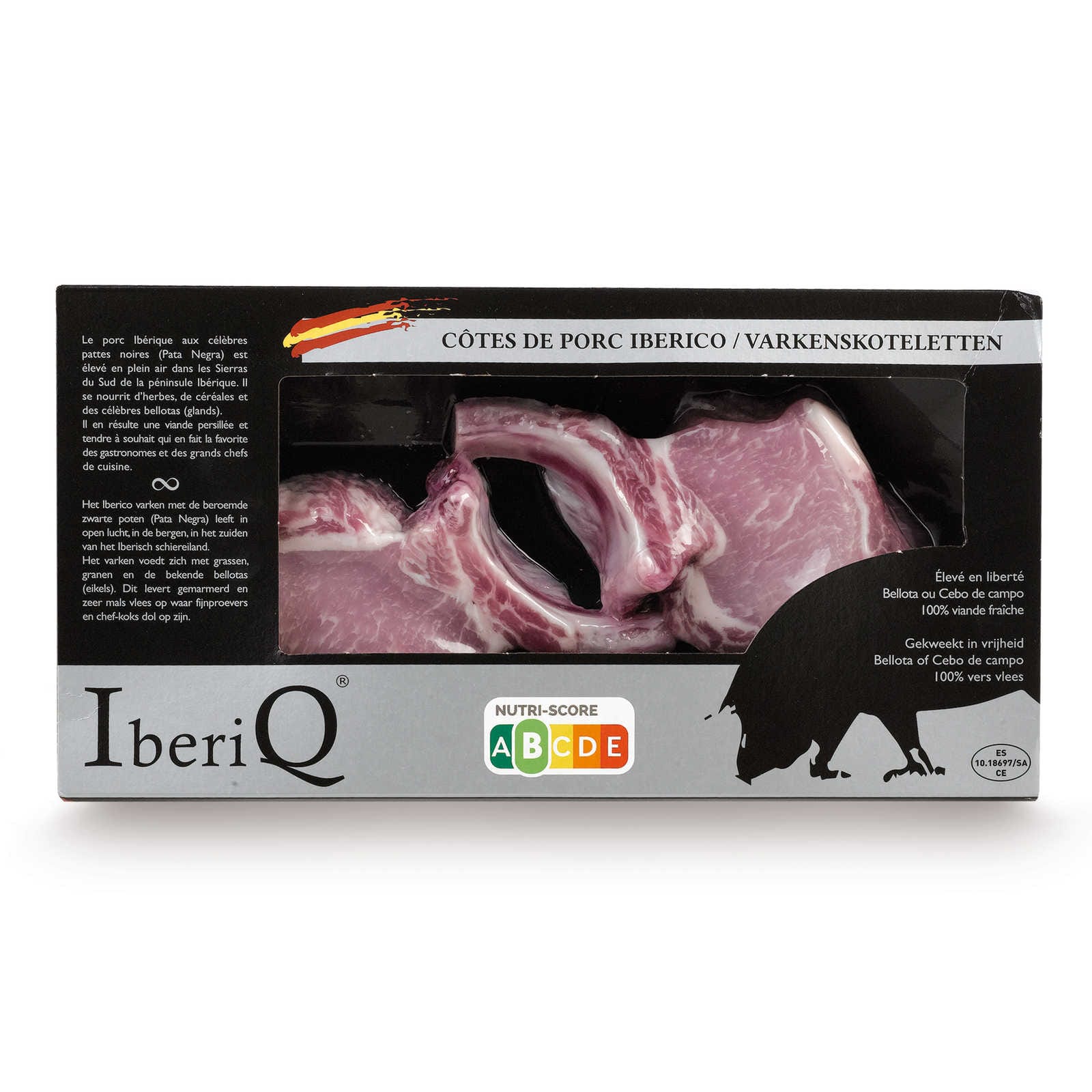 Iberiq | Côtes | Porc | Iberico | +/- 350 gr | Delhaize