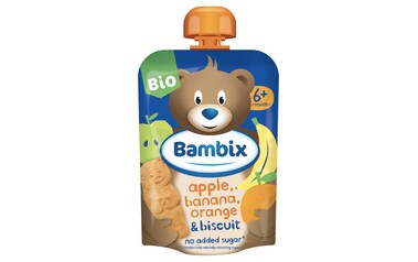 Bambix | Knijpzakje | Sinaasasppel Koekje | 6M | Bio | 100 gr | Delhaize