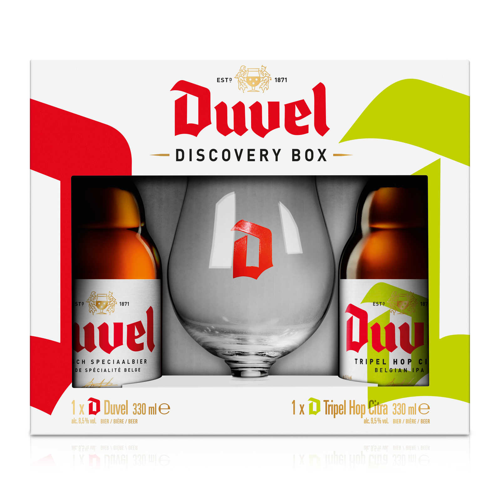 Duvel | 2x33cl Duvel/Tri hop + glas | 2 x 33 cl | Delhaize