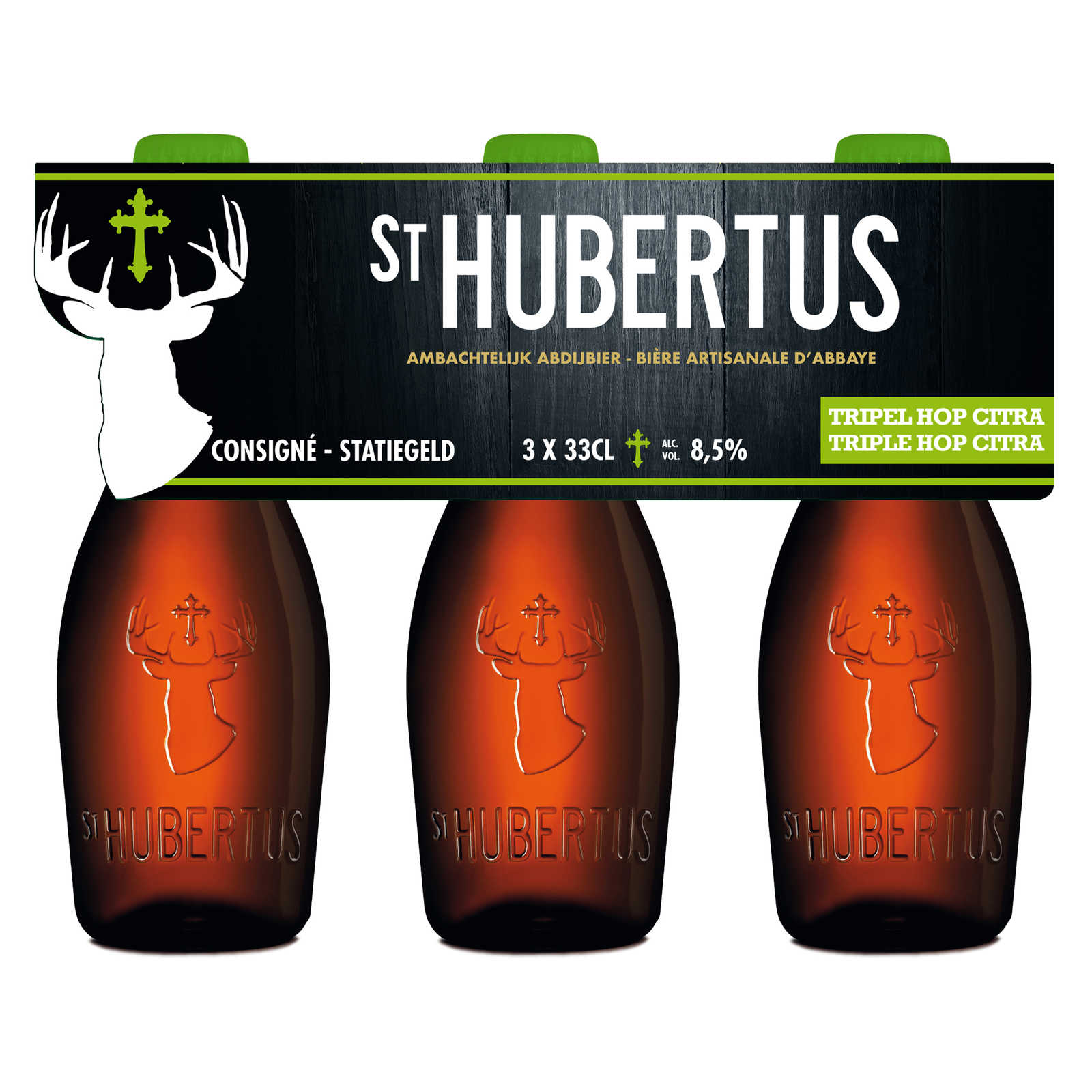 Sint Hubertus | Bière Triple Hop | 8,5% alc | 3 x 33 cl | Delhaize