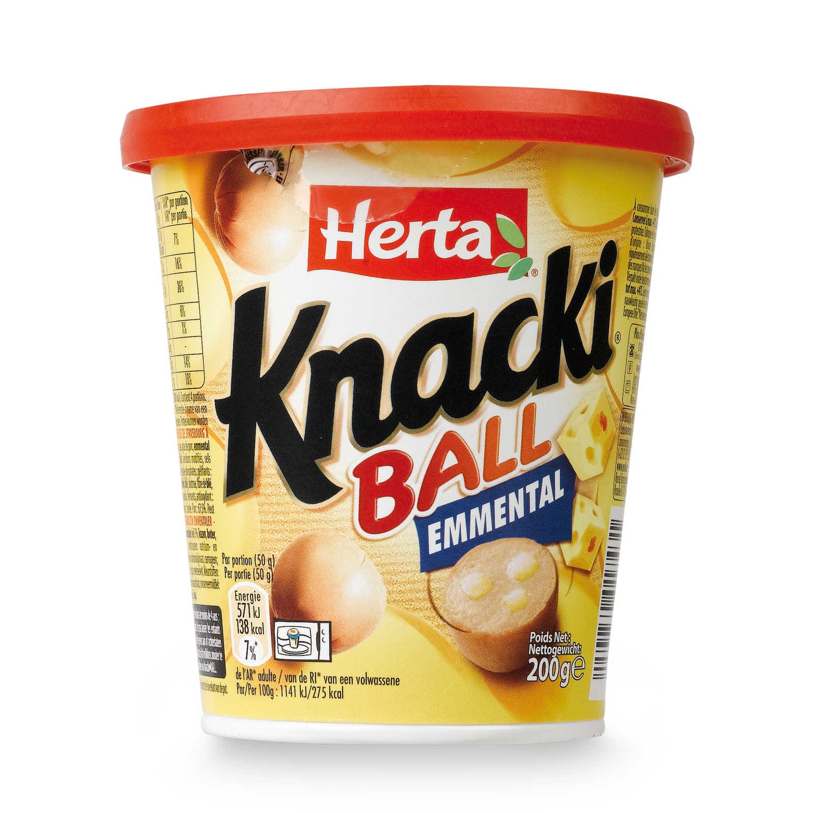 Herta | KNACKI BALL EMMENTAL 200GR | 200 gr | Delhaize