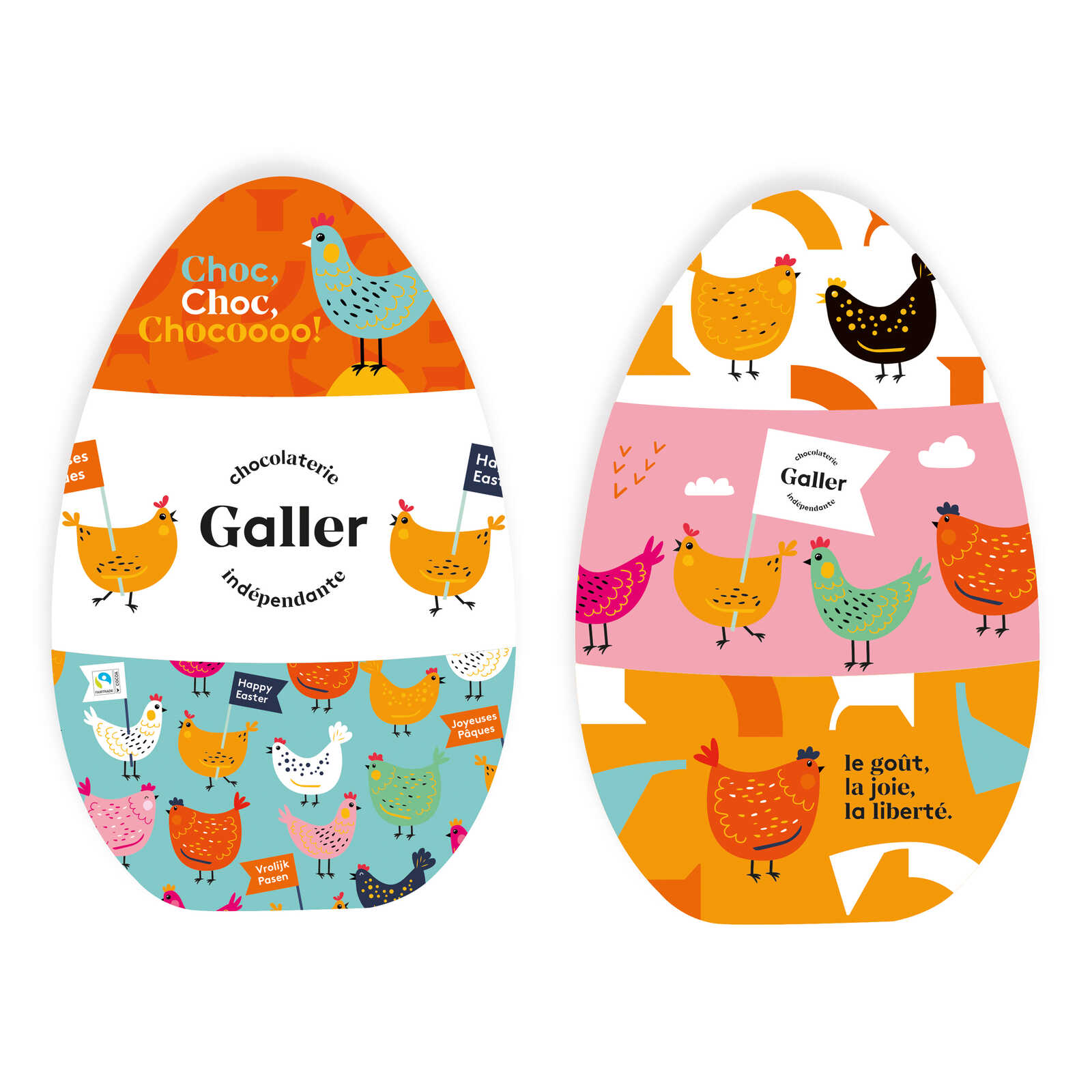 Galler | Chocolade | Metalen ei | 150 gr | Delhaize